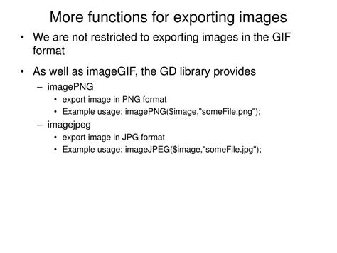ppt higher level php constructs for manipulating image files contd