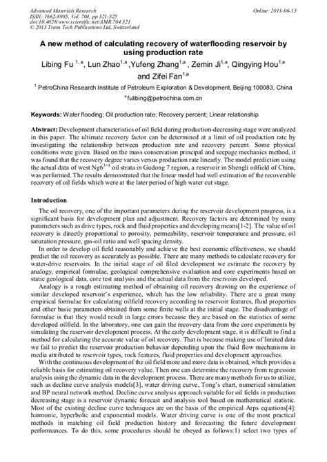 A New Method Of Calculating Recovery Of Waterflooding Reservoir By Using Production Rate