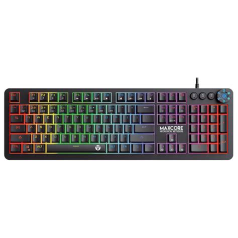 Teclado Gamer Mecânico Fantech Max Core RGB Switch Blue Black MK852