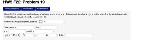 Solved 1 Point Find The Jacobian ∂stu∂xyz Where
