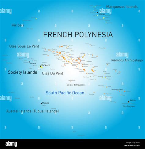 Map Of French Polynesia Islands