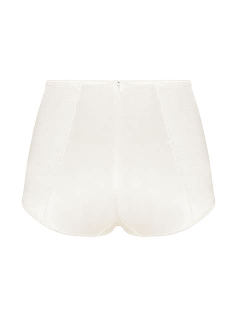 Dolce And Gabbana High Waisted Satin Briefs White Farfetch