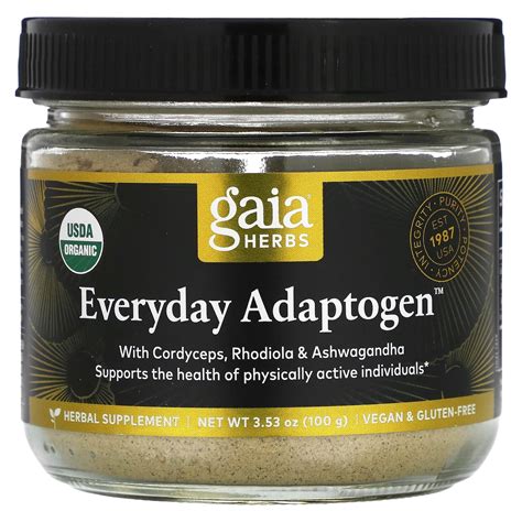 Gaia Herbs Everyday Adaptogen With Cordyceps Rhodiola And Ashwagandha