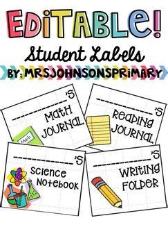 Editable Notebook Labels Notebook Labels Folder Labels Labels