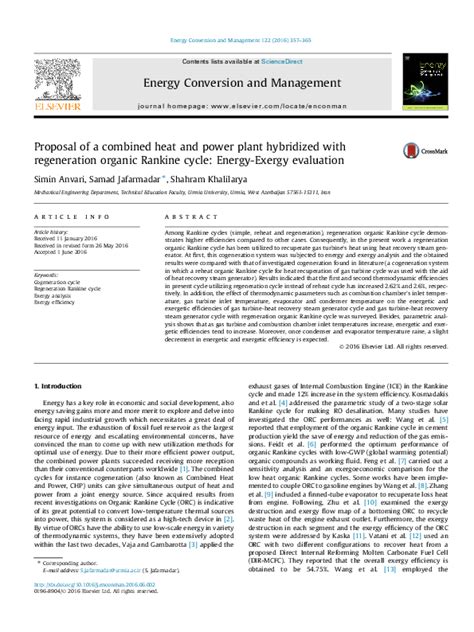 Pdf Proposal Of A Combined Heat And Power Plant Hybridized With
