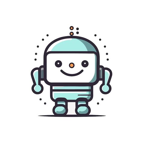 Premium Vector Cute Robot Flat Vector
