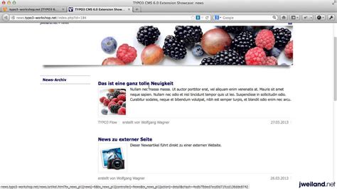 Typo Extension News Teil Von Ausgabe Im Frontend Youtube