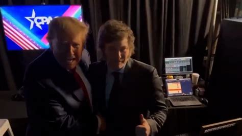 El Presidente De Argentina Javier Milei Se Reúne Con Donald Trump