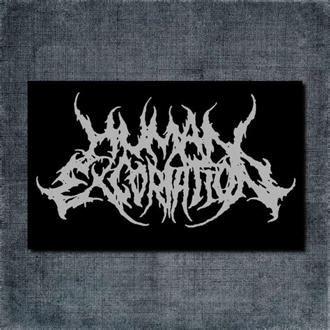 Human Excoriation Back Patch Human Excoriation Logo Big Back Patch