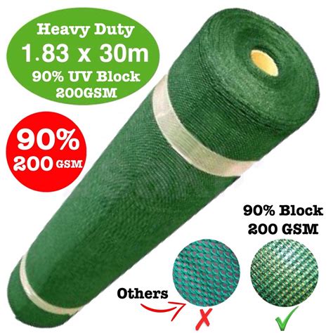 90 Green 183 X 30m Instahut Shade Shadecloth Scaffold Fencing Mesh 2