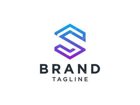 Logotipo Abstracto De La Letra Inicial S Estilo Infinito De Línea De