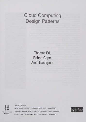 Cloud Computing Design Patterns By Thomas Erl Open Library