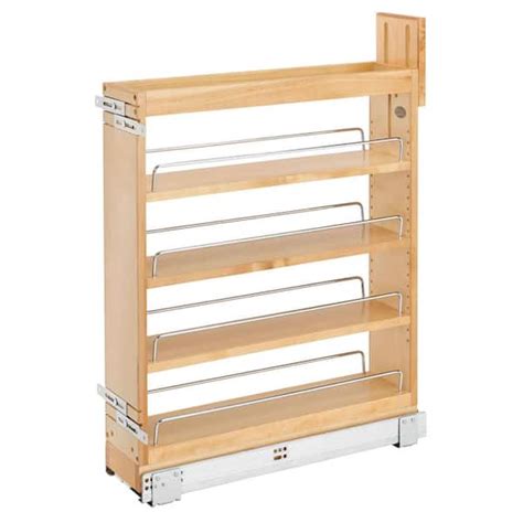 Reviews For Rev A Shelf Natural Maple 6 In Pull Out Kitchen Cabinet Organizer Soft Close Pg 1
