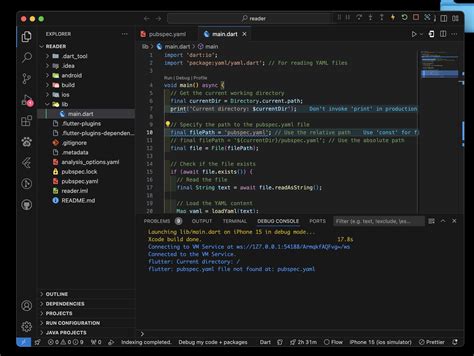 error reading pubspec yaml file in flutter project stack overflow