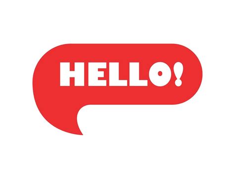 Hello Dialogue Balloon Icon In Flat Style Speech Bubble Vector
