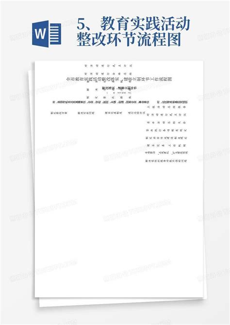 5、教育实践活动整改环节流程图word模板下载编号lamgnpvp熊猫办公