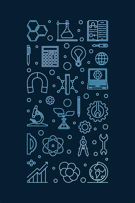 Science Technology Engineering And Math Colored Illustration Stem