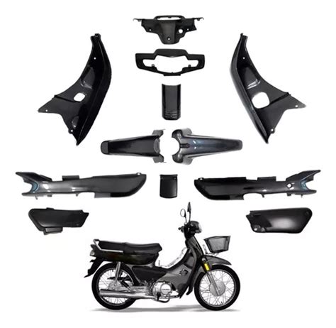 Kit Plasticos Carenado Mondial Qj 110 Original Gris Oscuro Envío gratis
