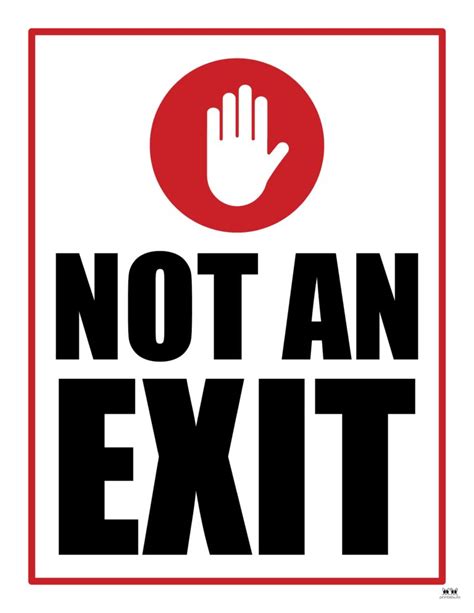 Not An Exit Signs 10 Free Signs Printabulls