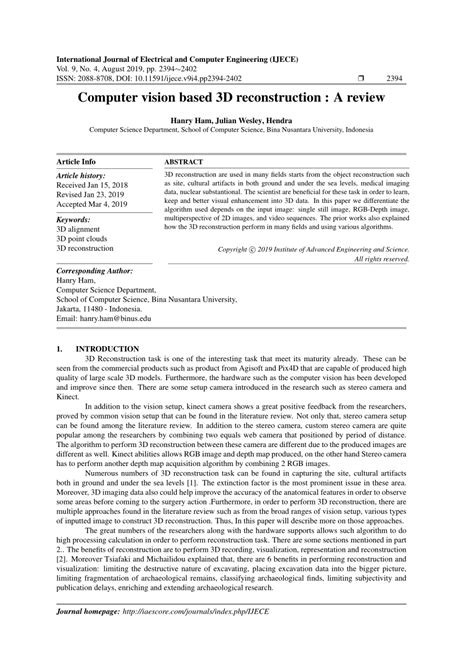 Computer Vision Algorithms And Applications Citation