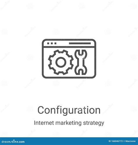 Configuration Icon Vector From Internet Marketing Strategy Collection Thin Line Configuration