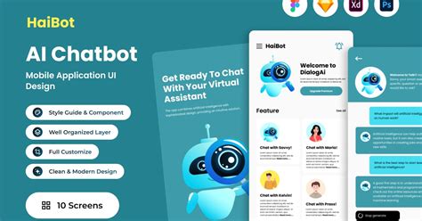 Haibot Ai Chatbot Mobile App Ux And Ui Kits Ft Ask And Intelligence