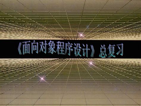 面向对象程序设计期末复习word文档在线阅读与下载无忧文档