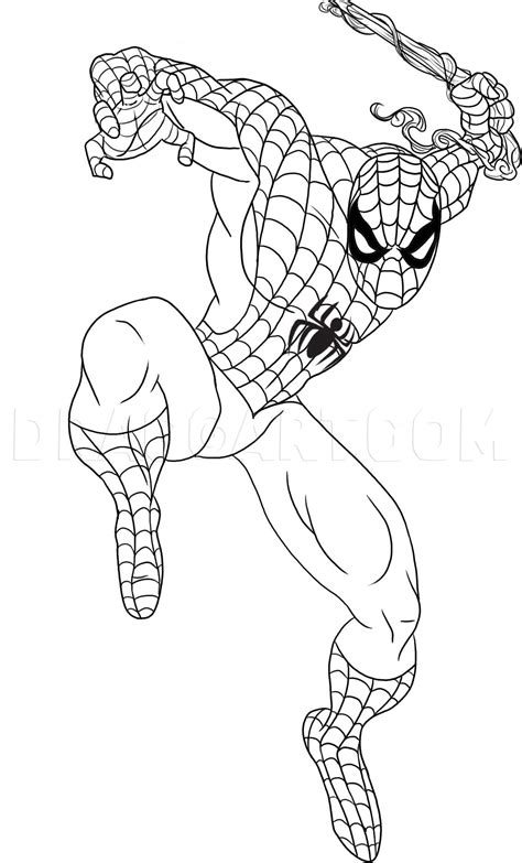 How To Draw Spiderman Drawing Step By Step By Dawn Dragoart