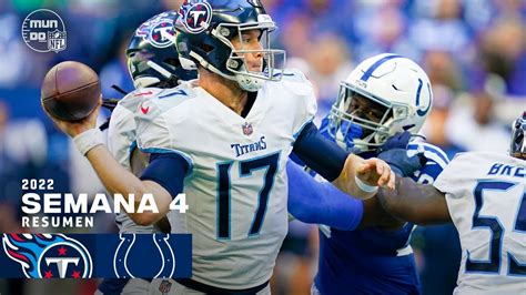 Tennessee Titans Vs Indianapolis Colts Semana 4 Nfl Resumen