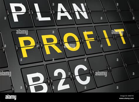 Business Concept Profit On Airport Board Background Stock Photo Alamy