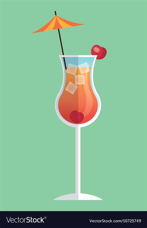 Colorful Summer Cocktail Design Royalty Free Vector Image