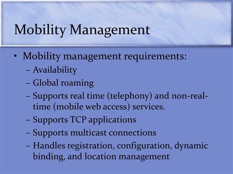 Ppt Application Layer Mobility Management Scheme For Wireless