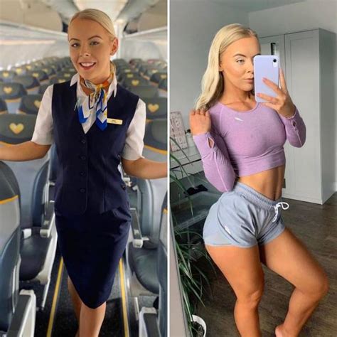 Sexy Flight Attendants With And Without Their Uniforms 31 Pics
