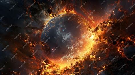 Premium Ai Image An Image Of An Exploding Planet In Space Neural Network Generated In May 2023