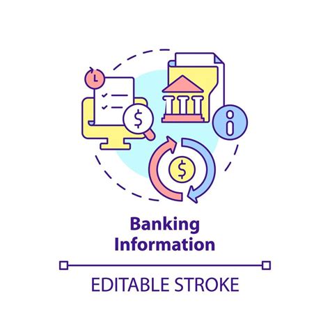 Banking Information Concept Icon Personal Data For Bank Account
