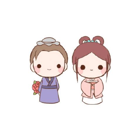 牛郎织女简笔画怎么画 七夕情人节中国传统人物简笔画卡通画图片画法[ 图片 9p ] 才艺君
