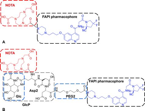 The Structures Of Two Precursors A The Structure Of Nota Fapi 42 B