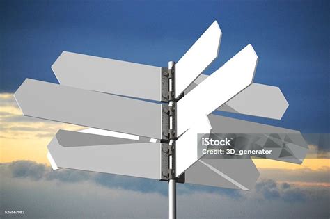 3 D 이정표 여러 화살표 0명에 대한 스톡 사진 및 기타 이미지 0명 3차원 형태 개념 Istock