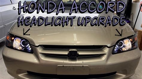 Honda Accord LED Halo Headlight Assembly Upgrade Spec D Tuning YouTube