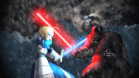Saberartoria Pendragon Vs Darth Vader Sprite Art Rdeathbattlematchups