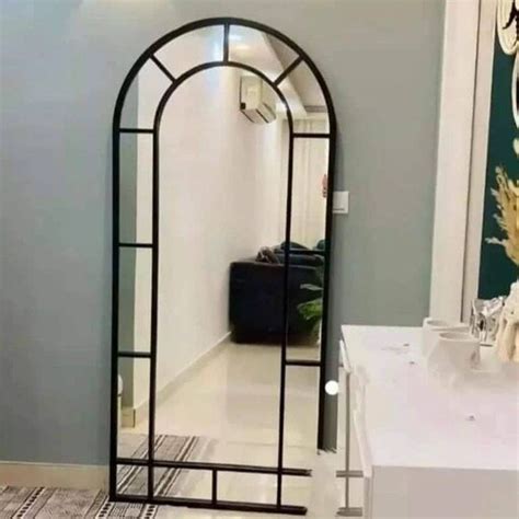 خرید و قیمت آینه قدی گنبدی قاب فلزی رنگ کوره ای ارسال با باربری و