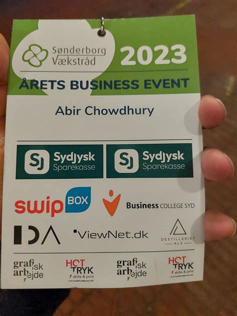 Abir Chowdhury On Linkedin Annual Business Event 2023 By Sønderborg Vækstråd ️ Ida Swipbox
