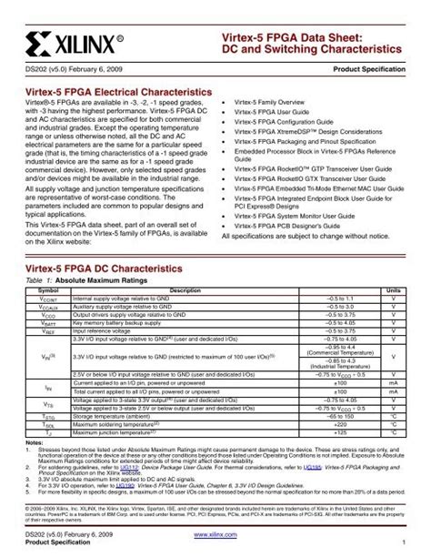 Virtex 5 Fpga Data Sheet Dc And Switching Sierra Ic