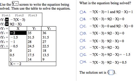 Solved Use The Screen To Write The Equation Being Solved Chegg