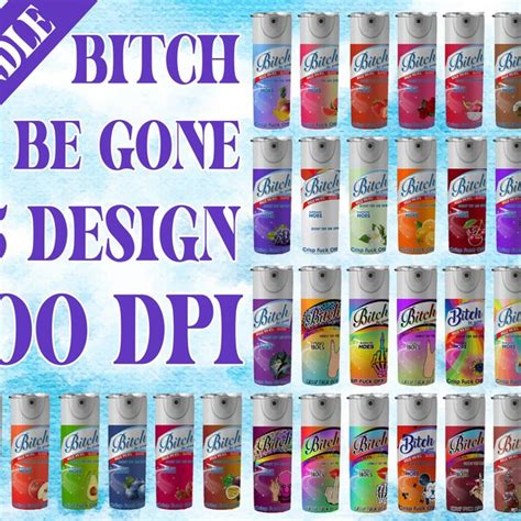 Bitch Be Gone Tumbler Wrap Etsy Australia