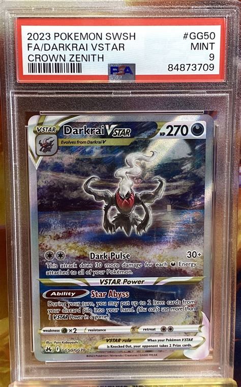 Darkrai VSTAR 2023 Crown Zenith GG50 GG70 Galarian Gallery PSA 9 Price