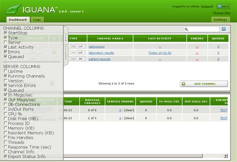 Iguana Dashboard Overview Interfaceware Help Center