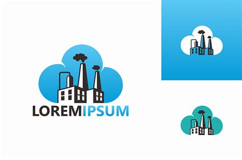 공장 클라우드 로고 템플릿 디자인 벡터 엠블럼 디자인 개념 창조적 인 기호 아이콘 Revolution에 대한 스톡 벡터 아트 및 기타 이미지 Revolution 공장