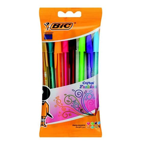 Bic Cristal Fashion Ballpoint Pens Set 8 Assorted Colours X4 Shop