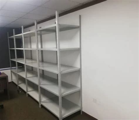 White Mild Steel Slotted Angle Rack Load Per Layer 100 Kg At Rs 145